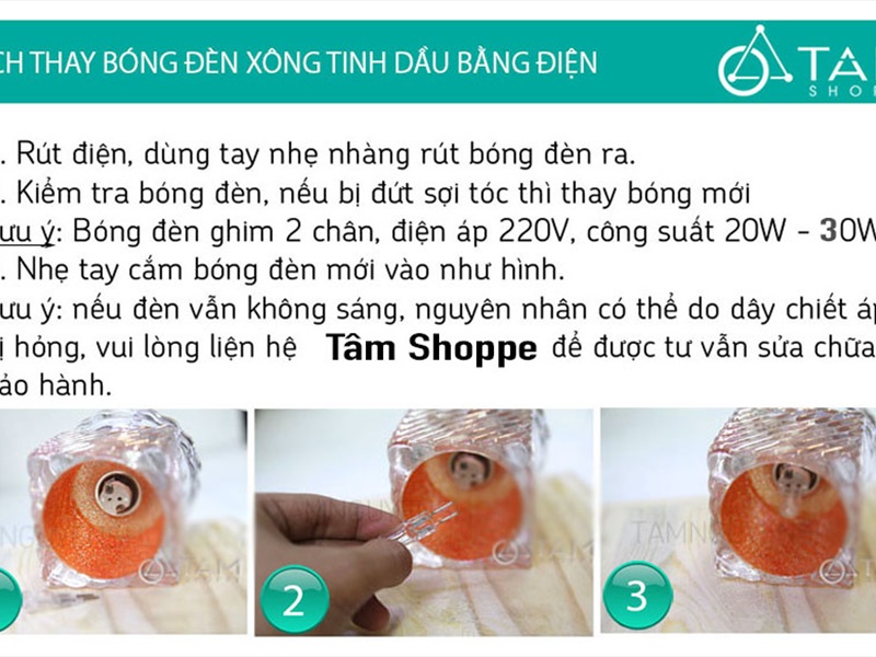 Bóng đèn xông tinh dầu điện (Bóng đèn Halogen) BONGDEN-01