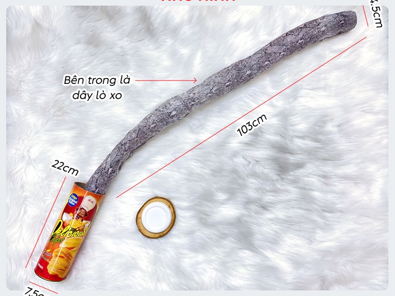 Hộp khoai tây hù doạ rắn nhảy ra ngoài cực vui nhộn [Phóng mạnh - Bất ...