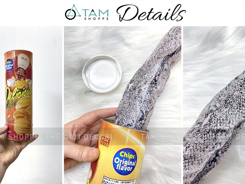 Hộp khoai tây hù doạ rắn nhảy ra ngoài cực vui nhộn [Phóng mạnh - Bất ...