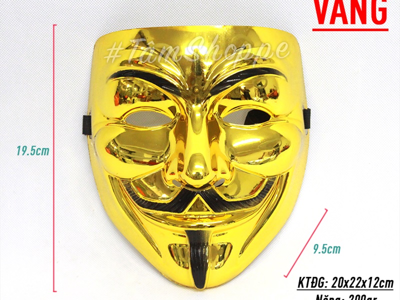 Mặt nạ Hacker nhựa nhiều màu MATNA-28