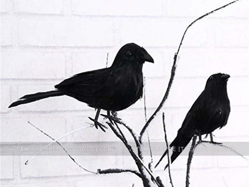Mô hình con quạ đen giả trang trí TCV-QUA-01