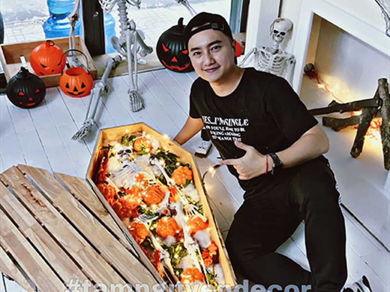 Mô hình quan tài Ma cà rồng Dracula bằng gỗ cỡ lớn D100cm QUANTAI-01