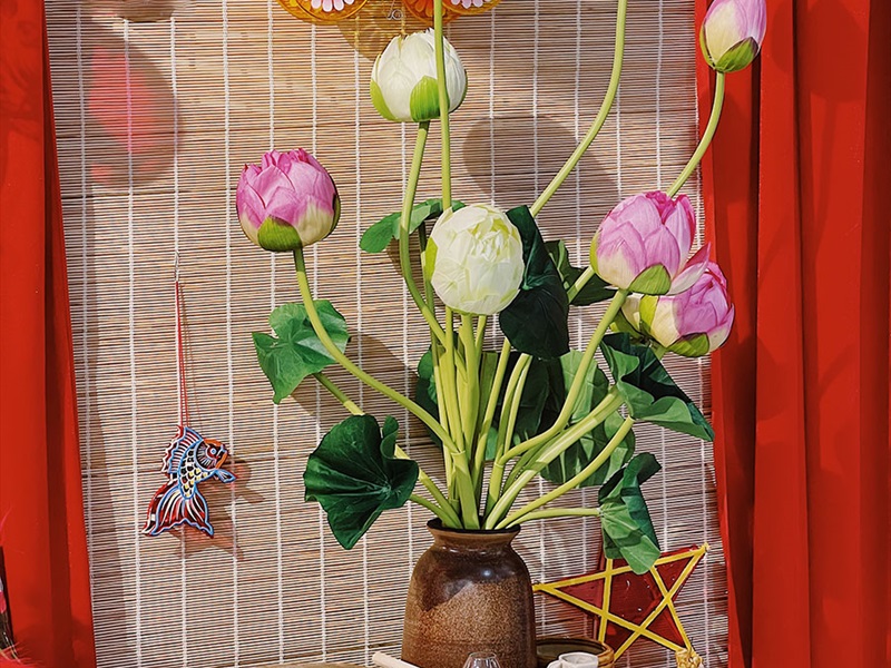 Cành sen dài thân dẻo cao 140cm [Loại đẹp - dễ uốn] CANHHOA-09