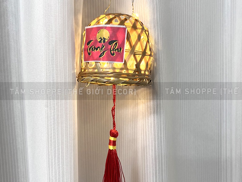 Lồng đèn tre con thỏ có đèn Led Trung thu - Đoàn viên LDEN-TRE-01