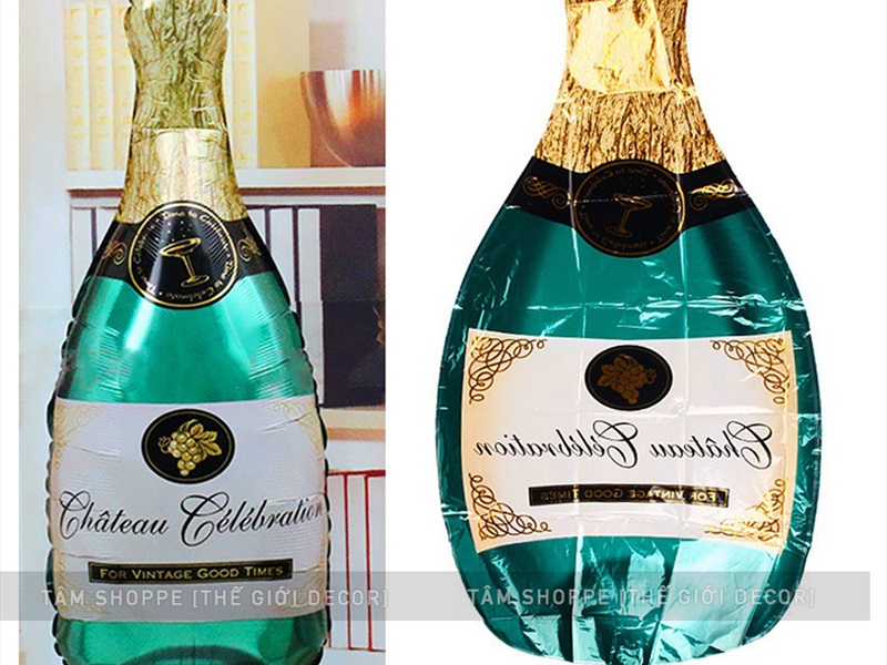 Bong bóng kiếng chai rượu champagne ly bia trang trí tiệc BBK-BR-01