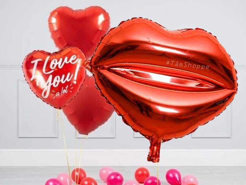 Bong bóng kiếng hình môi son nhiều kiểu BBK-MOI-01