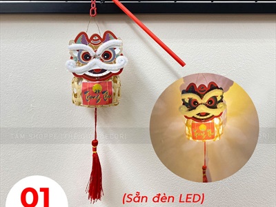 Lồng đèn con thỏ giỏ tre - sao mây có đèn Led (Trung thu - Đoàn viên ...