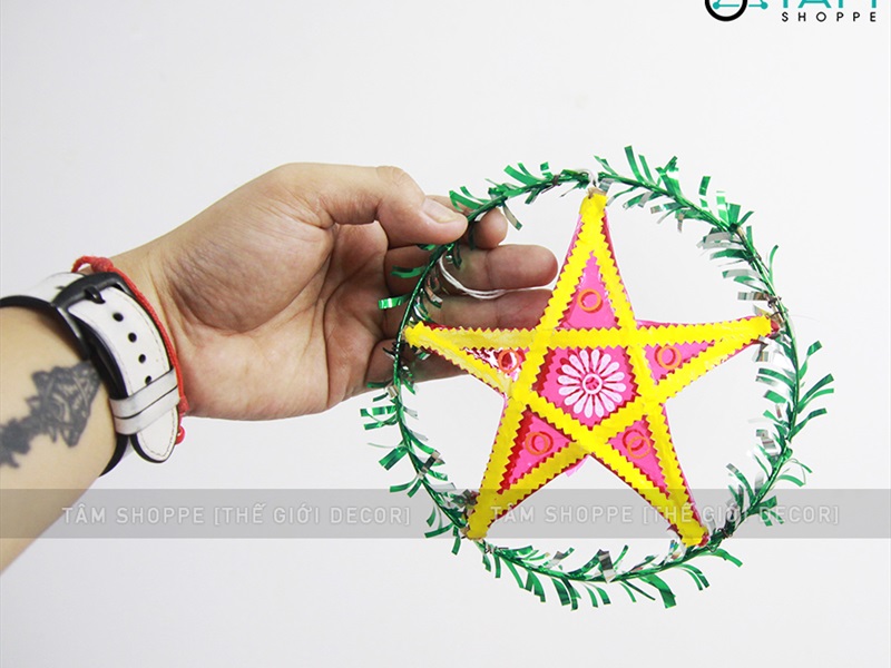 Lồng đèn ông sao truyền thống cỡ mini ĐK15cm (05 màu) LDEN-KIENG-04