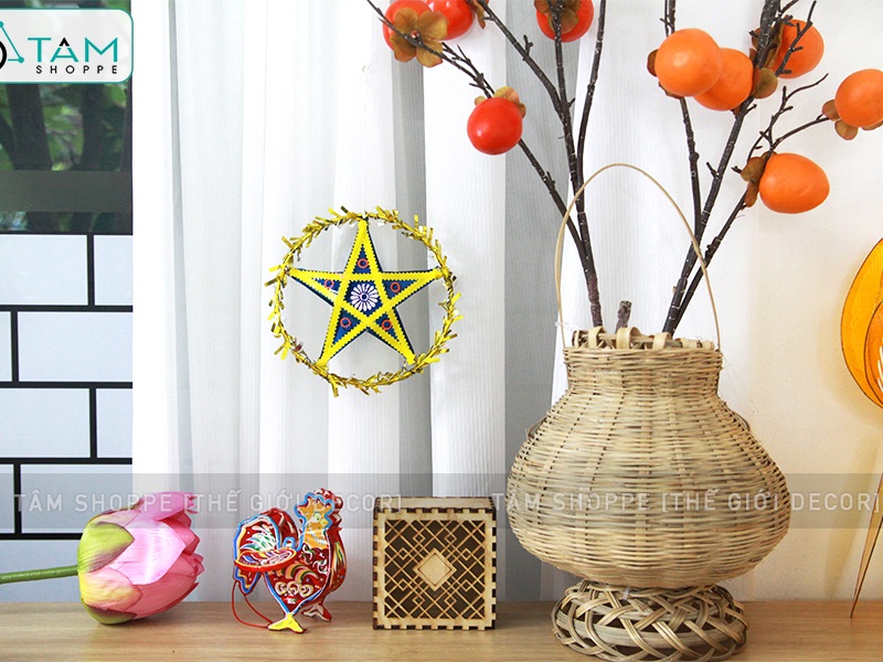 Lồng đèn ông sao truyền thống cỡ mini ĐK15cm (05 màu) LDEN-KIENG-04