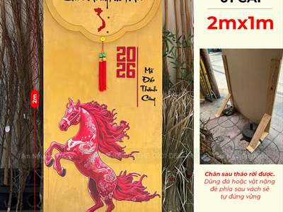 [ORDER 3-5 NGÀY] Mô hình Bao lì xì cỡ lớn Vàng Gold Tết Bính Ngọ [Bằng ...