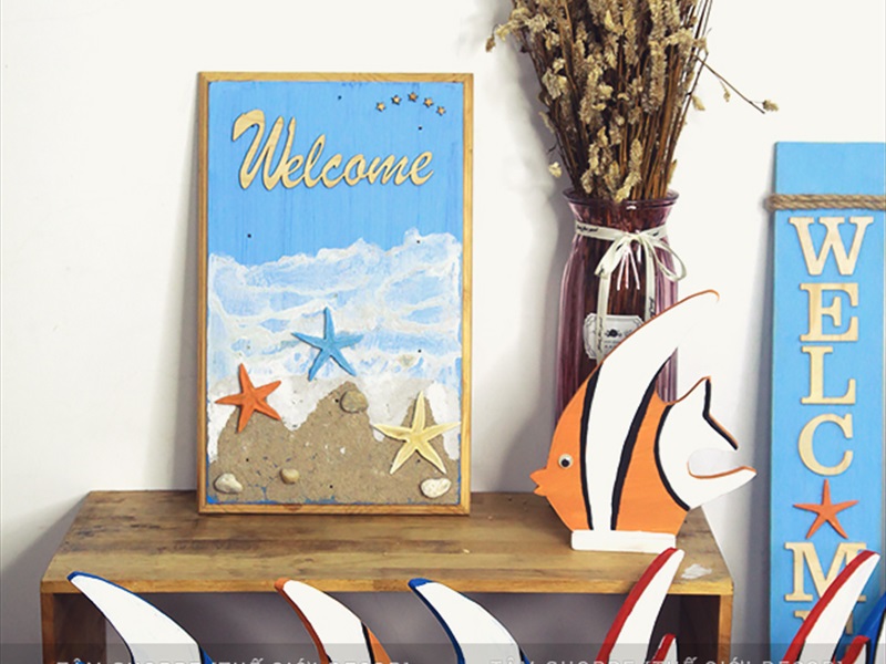 Bảng welcome bãi cát sóng biển 3 sao BTC-WEL-04
